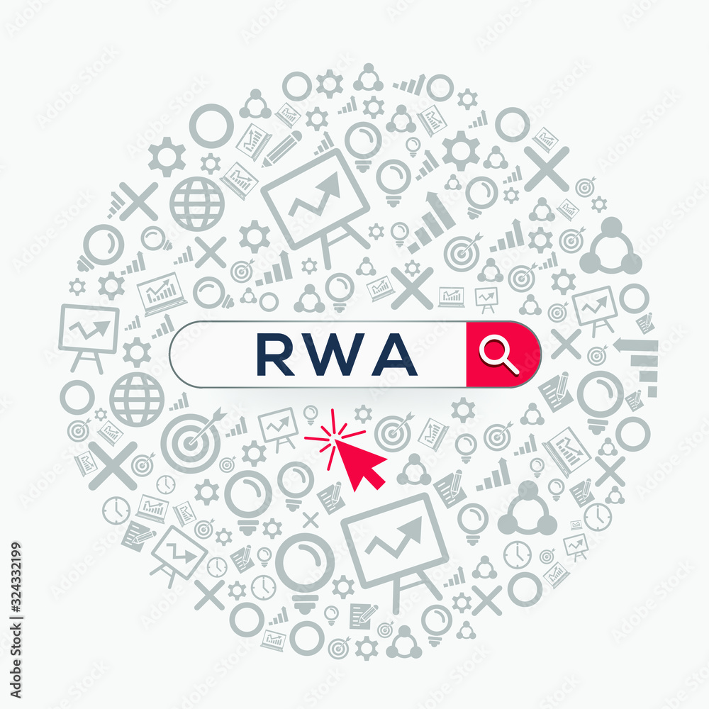 RWA mean (risk weighted asset) Word written in search bar,Vector ...