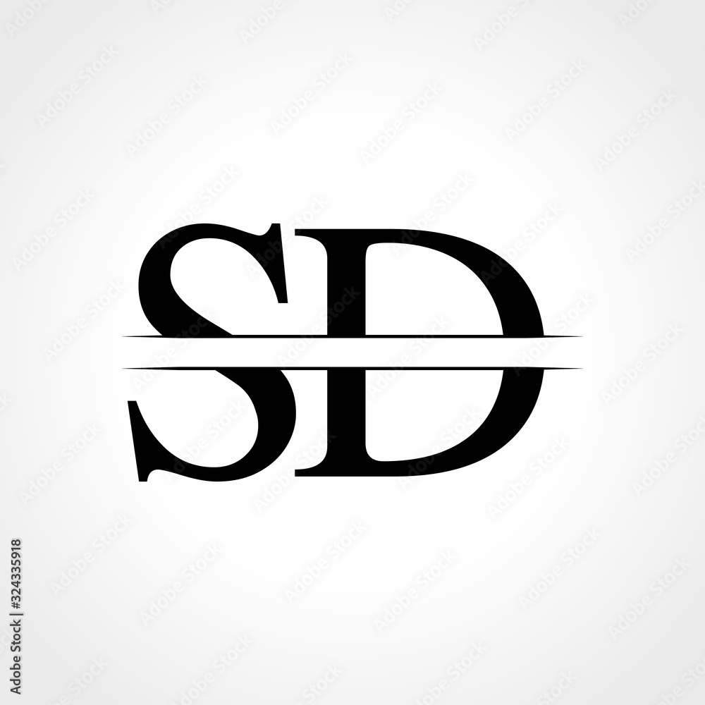 Initial Letter SD Logo Design Vector Template. SD Letter Logo Design ...