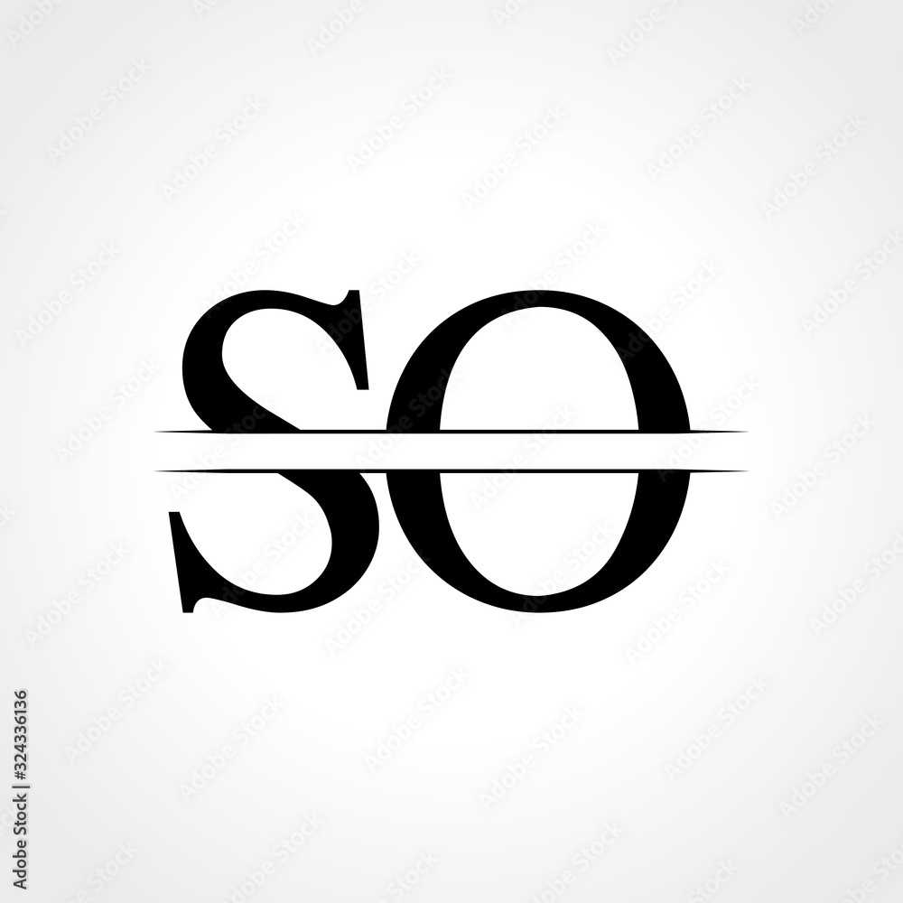 Initial Letter SO Logo Design Vector Template. SO Letter Logo Design ...