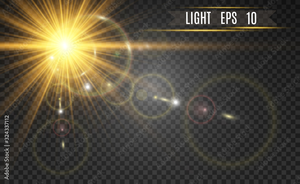 Beautiful sparks shine with special light. Vector sparkles on a ...