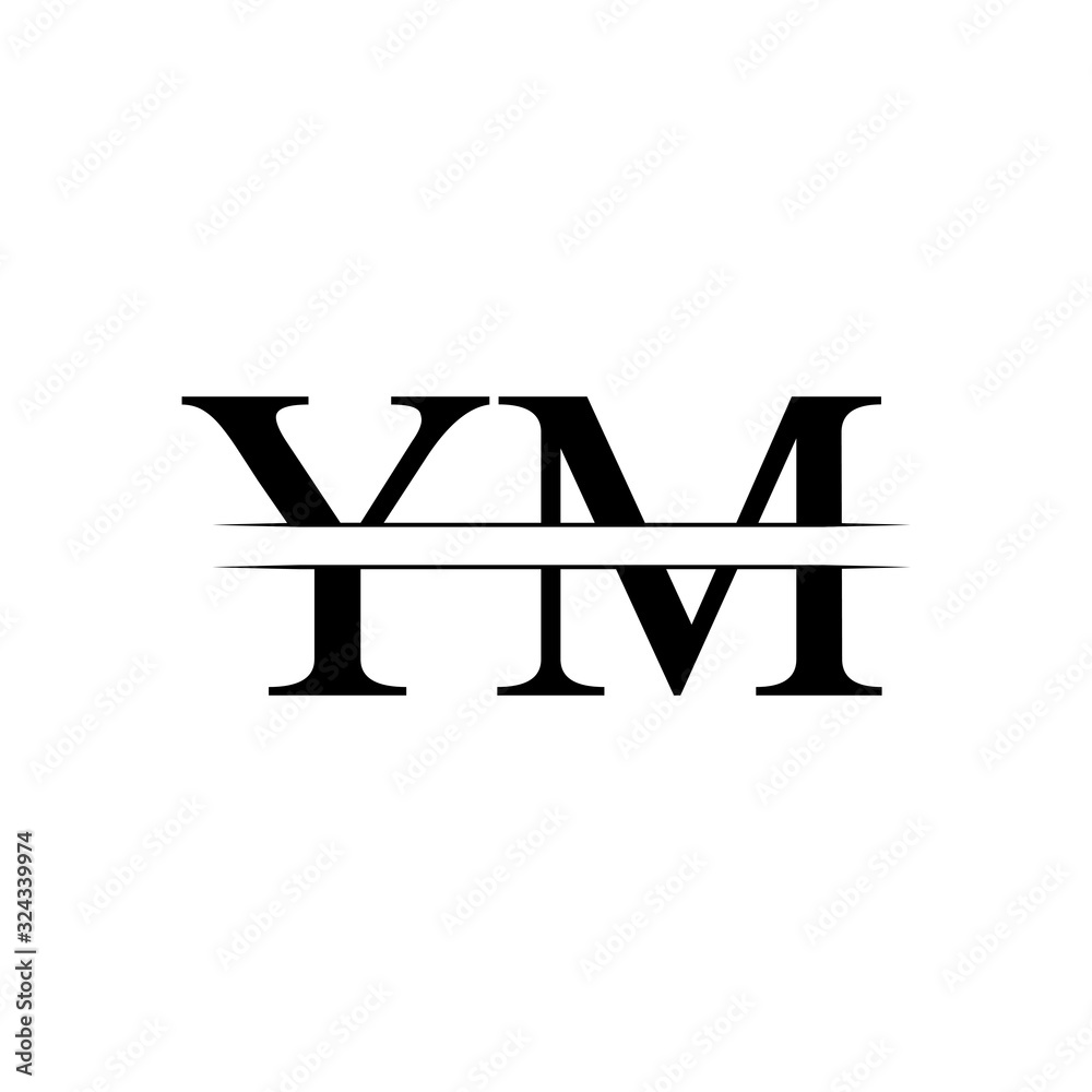 Initial YM Logo Design Vector Template. Creative Letter YM Business ...