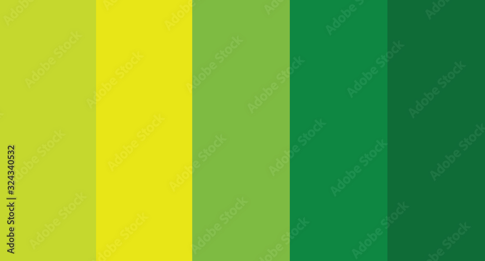 Green color palette vector illustration Stock Vector | Adobe Stock