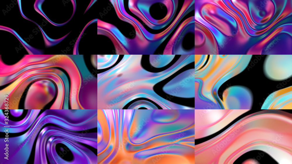 Metallic Liquid Gradient Transitions Stock Template | Adobe Stock