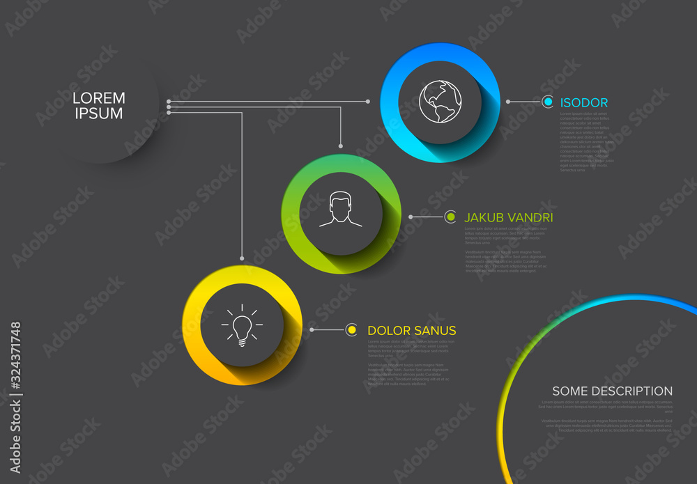 Three Part Infogtaphic Layout Stock Template | Adobe Stock