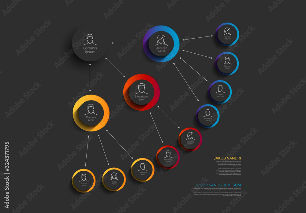 Company Hierarchy Infographic Layout Stock Template | Adobe Stock