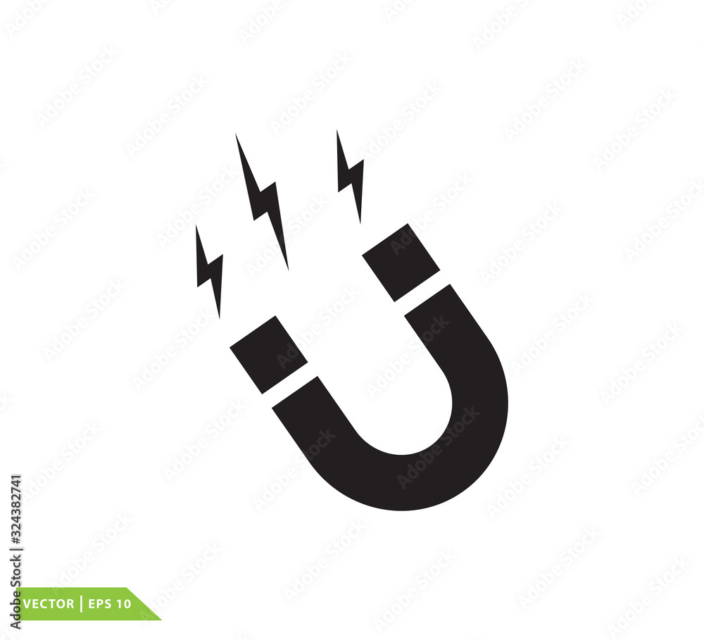 magnet icon vector logo design illustration Stock Vector | Adobe Stock