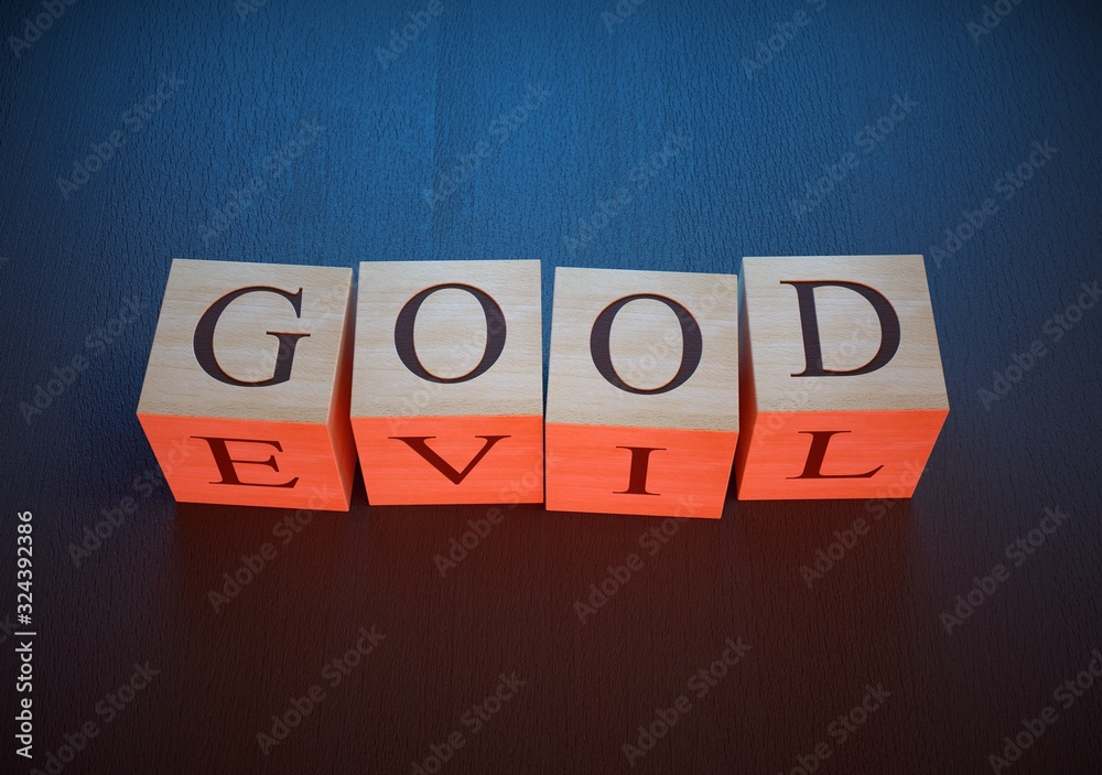 good and evil, the duality of a person. Stock Photo | Adobe Stock