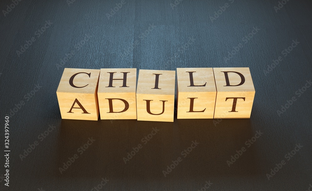 Symbology of the transition from adolescence to adult. Stock ...