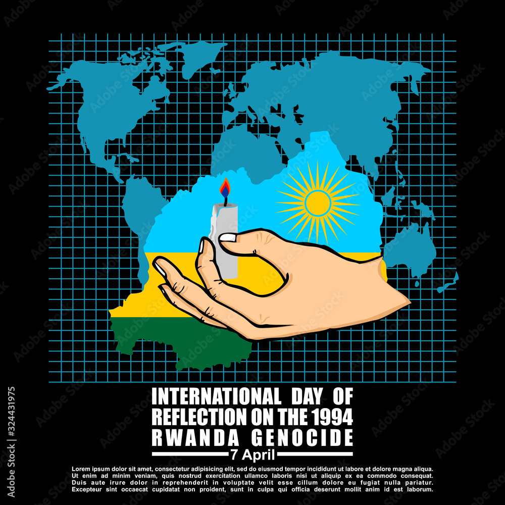 Vetor de International Day of Reflection on the 1994 Rwanda Genocide ...