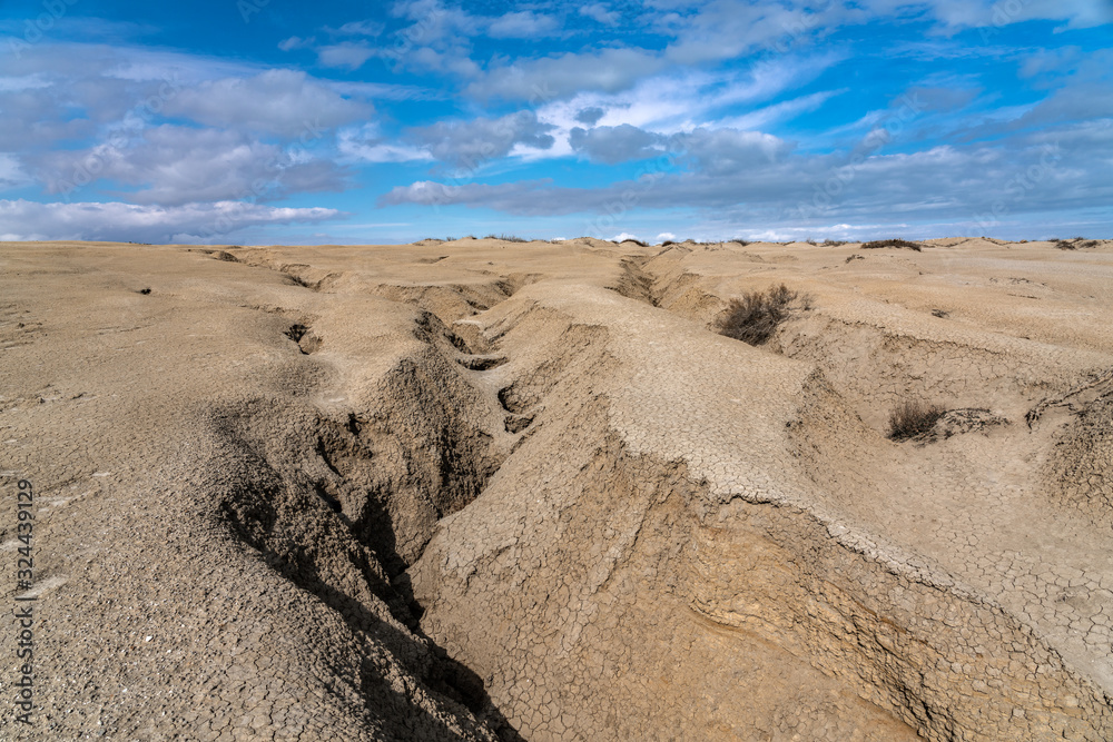 Faults of the earth crust, consequence of the earthquake Stock Photo ...