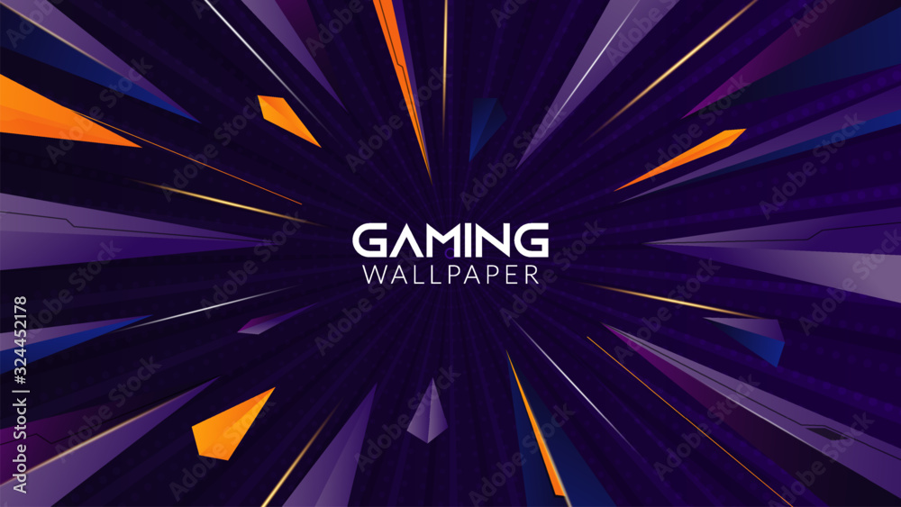 Vetor de Geometric Abstract Gaming Wallpaper 4K do Stock | Adobe Stock