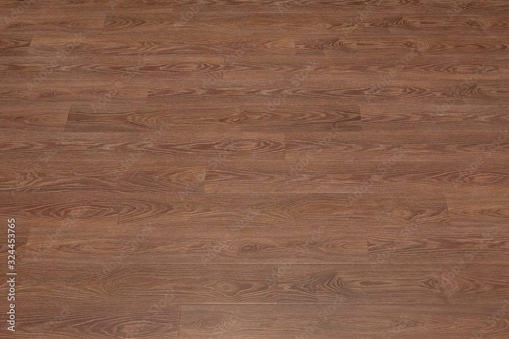 Natural dark brown wooden surface floor texture background. polished ...
