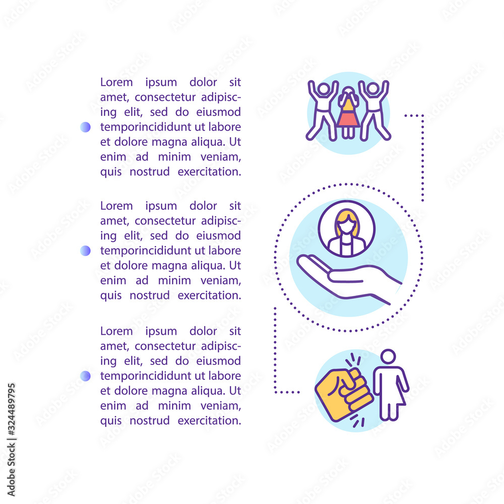 Sexual harassment and sexism concept icon with text. Women abuse, rape victims support PPT page ...