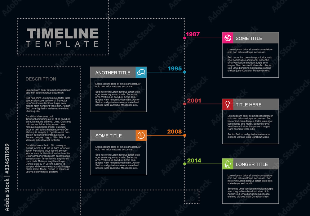 Vector Infographic timeline report template Stock Vector | Adobe Stock