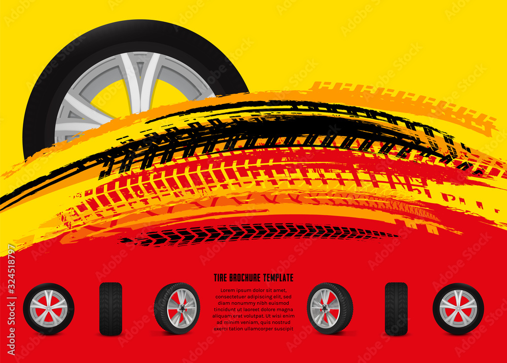 Tire Poster Background Stock Vector | Adobe Stock