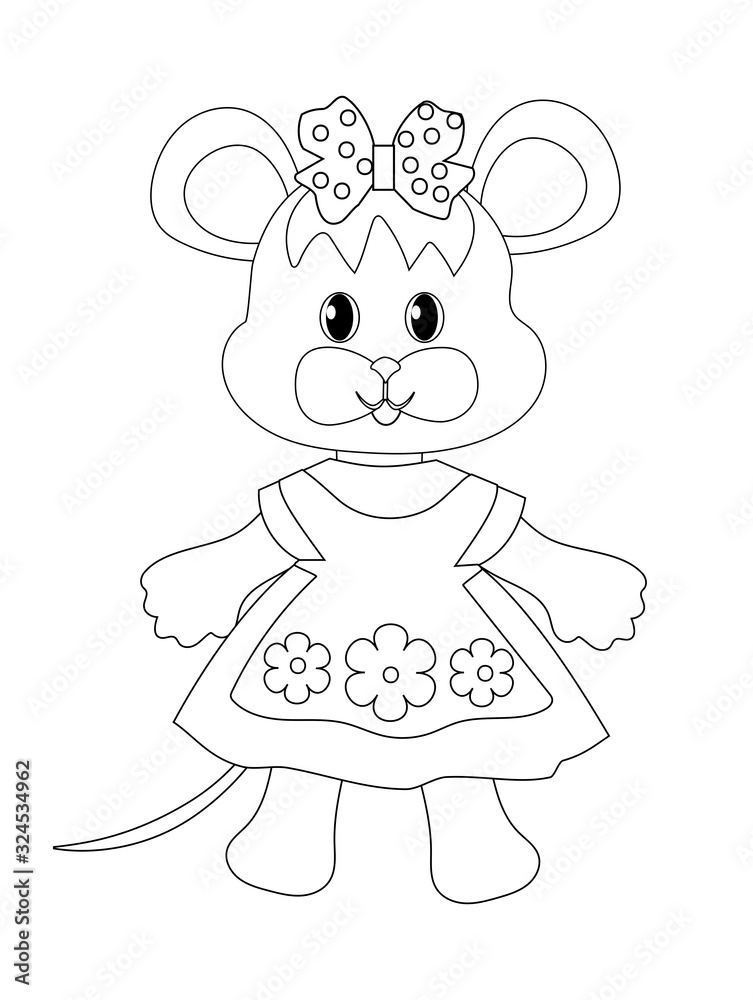 Cute Mouse Outline