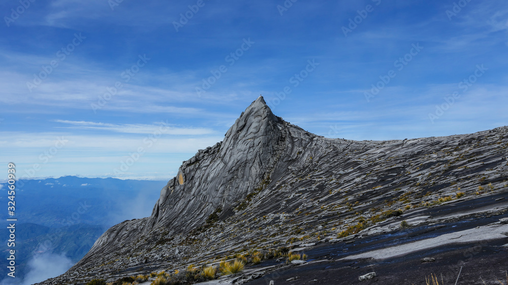 South Peak (3,922m) of Mount Kinabalu, Sabah, Malaysia. Mount Kinabalu ...