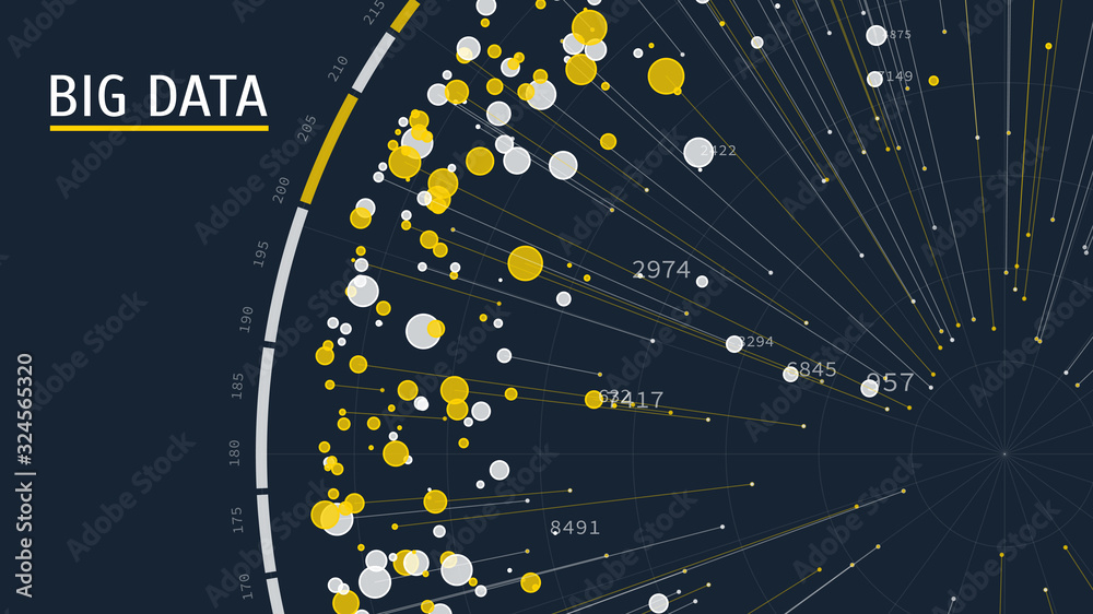 Vector abstract big data visualization. Complex data concept. Abstract ...