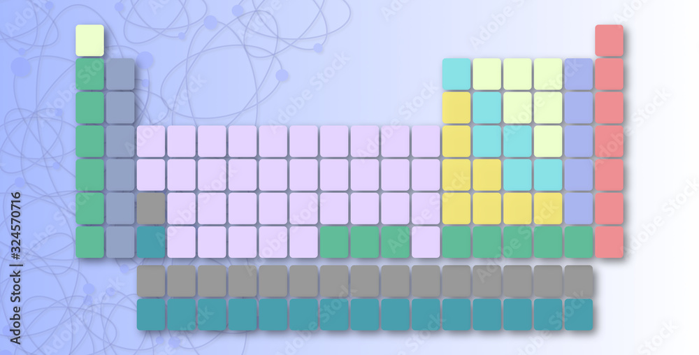 blank table of elements with abstract science theme backdrop Stock ...