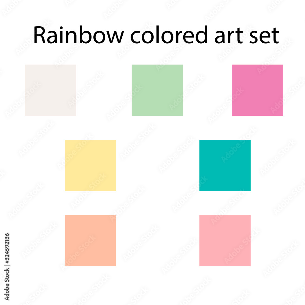 Rainbow colored art set for design , Color Pallet Vector Template ...