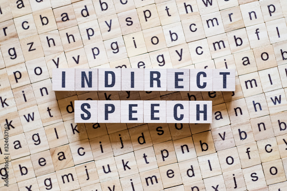Indirect Speech word concept on cubes Stock Photo | Adobe Stock