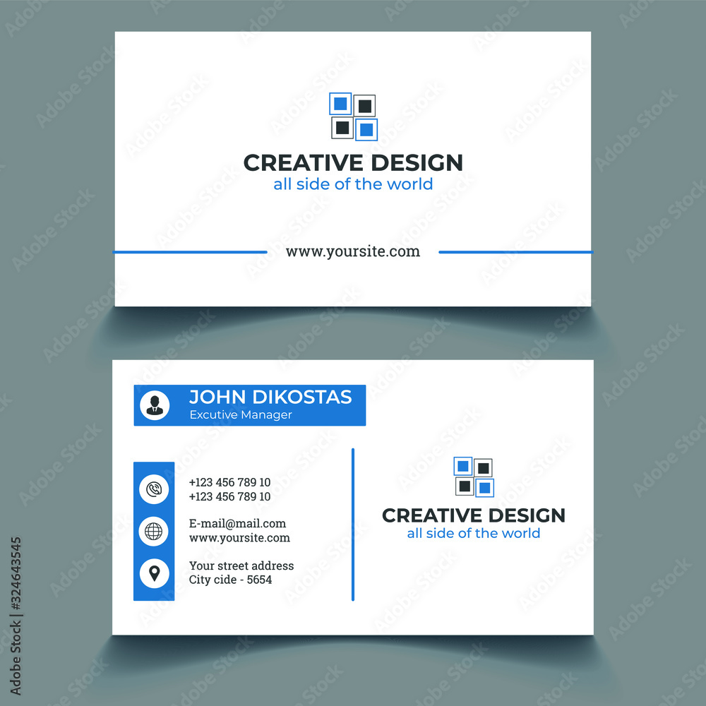 Corporate besiness Card design. modern business card design . double ...