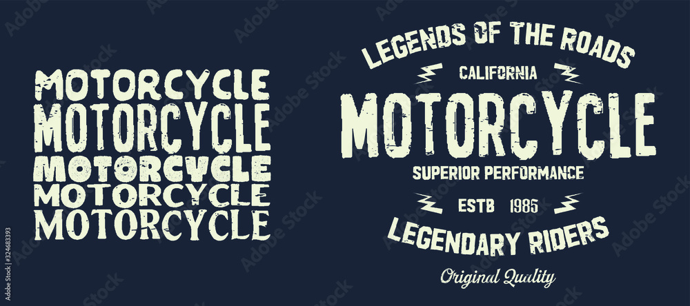 Vektorová grafika „Emblem Motorcycle Collection .Decorative gothic ...