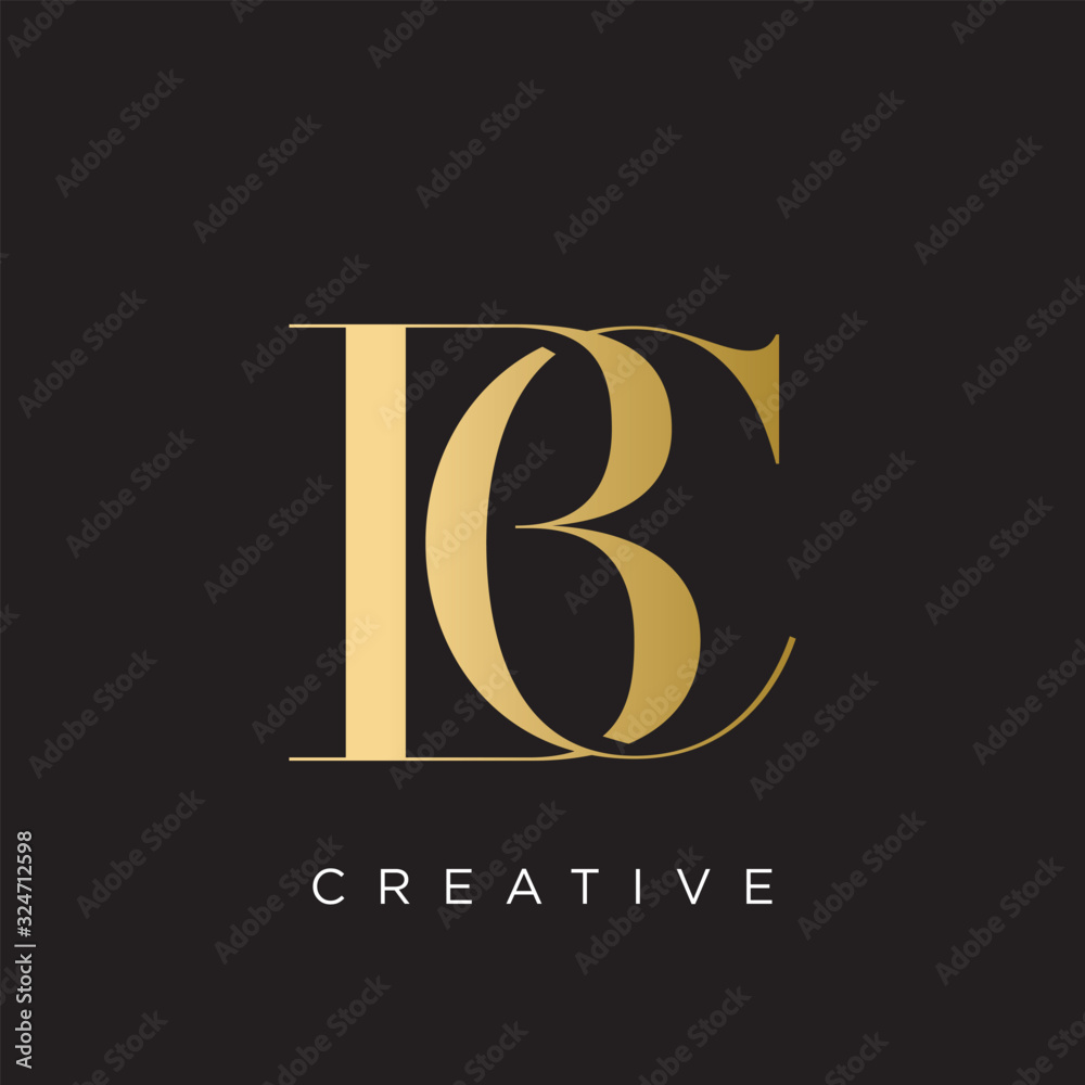 bc logo design vector icon Stock Vector | Adobe Stock