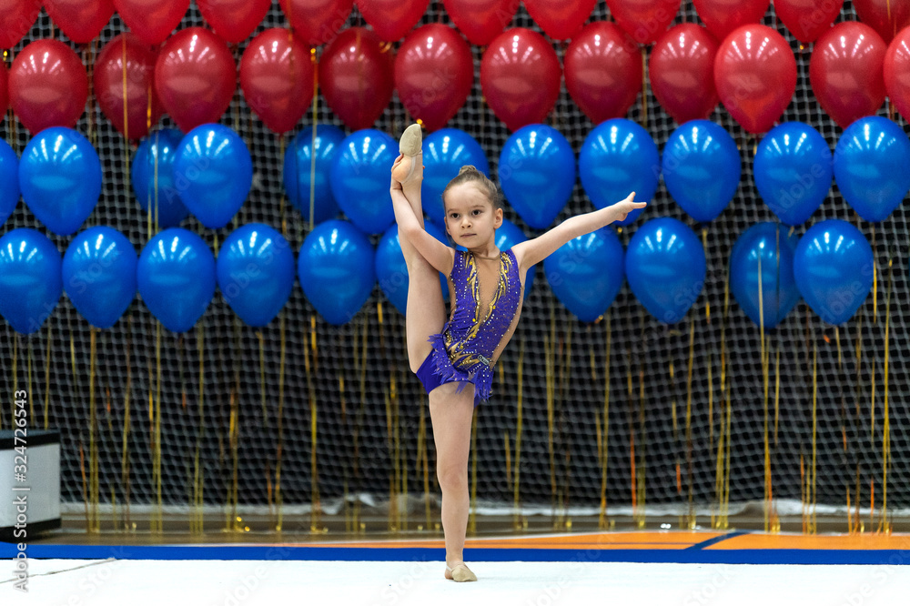 Children's Rhythmic Gymnastics Competition "Rising Stars". Adorable ...
