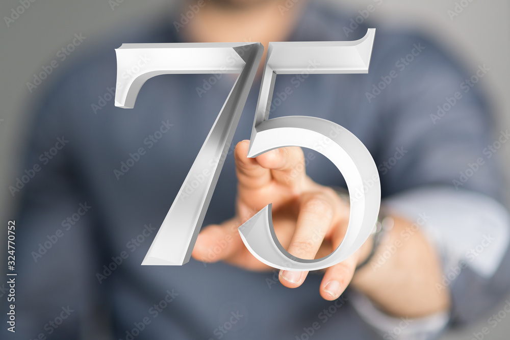 75 Anniversary 3d numbers. template for Celebrating 75 anniversary ...