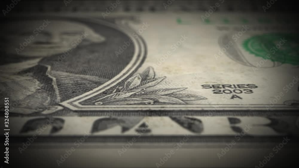 Vintage Dollar Bill Close Up Texture Animation/ 4k background animation ...