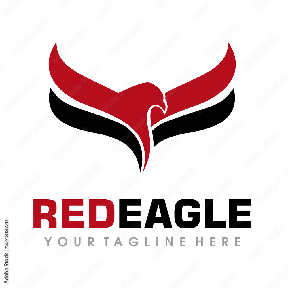 Red Eagle Logo, Eagle Logo Vector Stock Vector | Adobe Stock