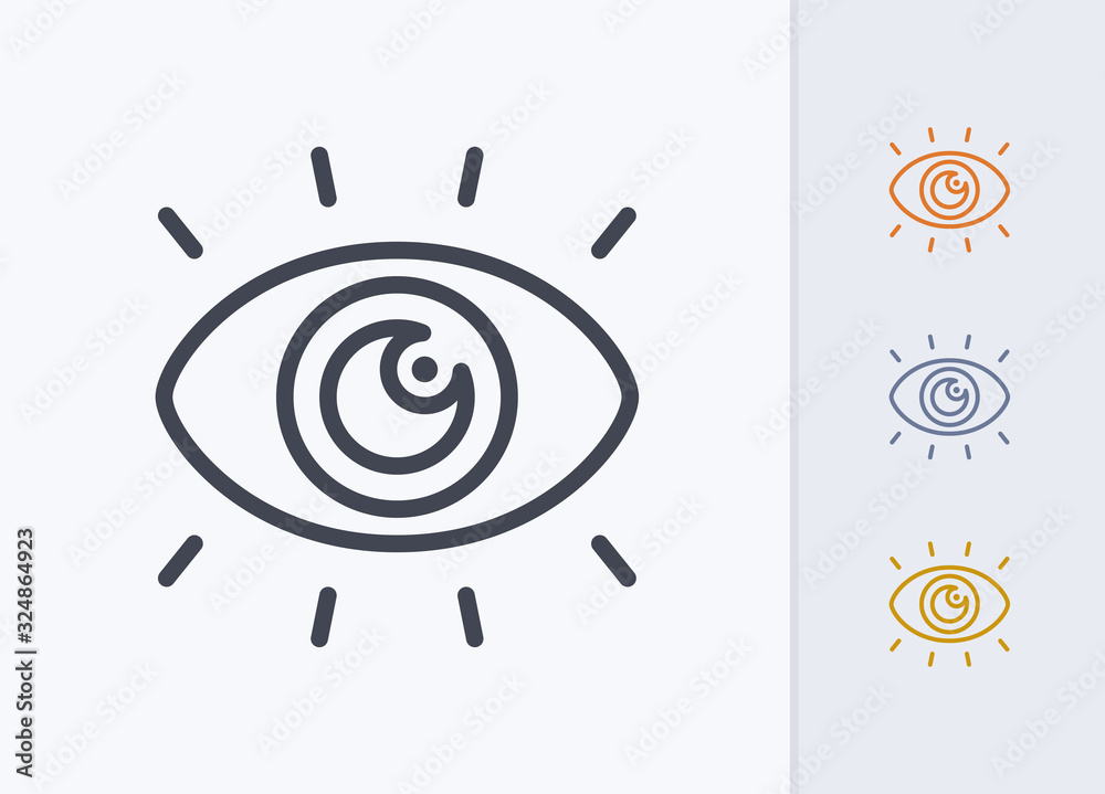 Eye Catching - Pastel Stroke Icons Stock Vector | Adobe Stock