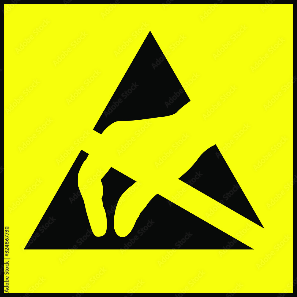 ESD symbol / electrostatic discharge vector illustration Stock Vector ...
