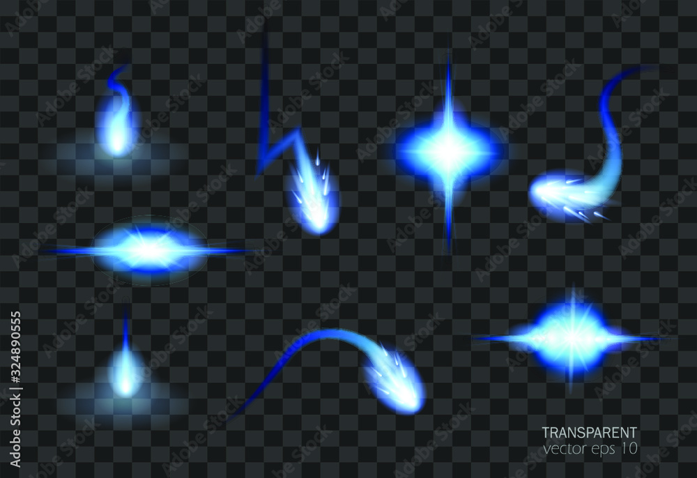 Vector illustration of energy dynamic lights lense effect isolated on ...