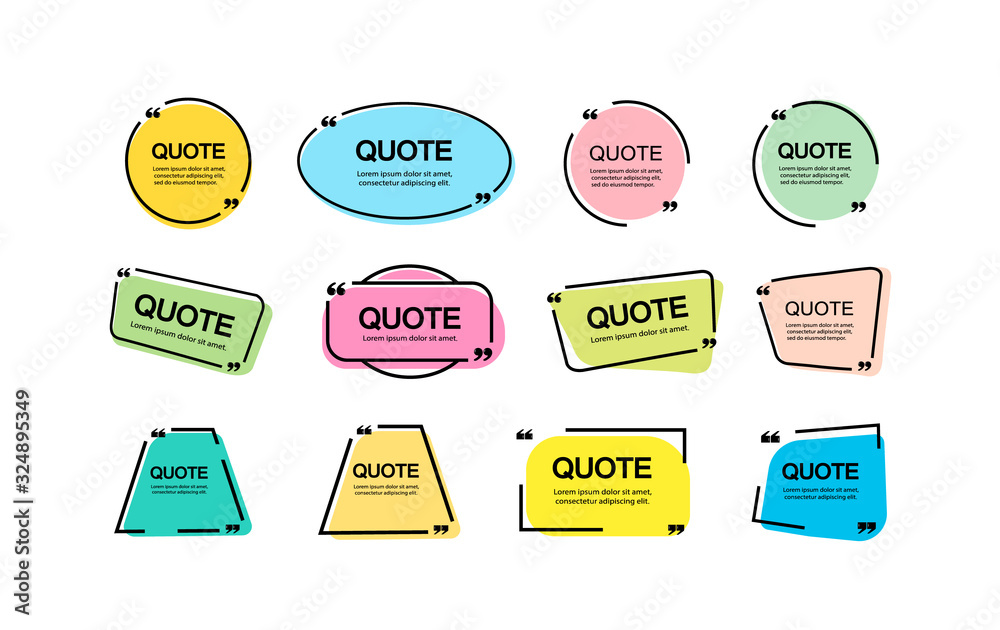 Quote frame notes. Layout for links and digital information. A simple ...