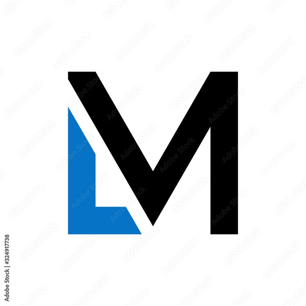 LM letter logo concept icon template Stock Vector | Adobe Stock