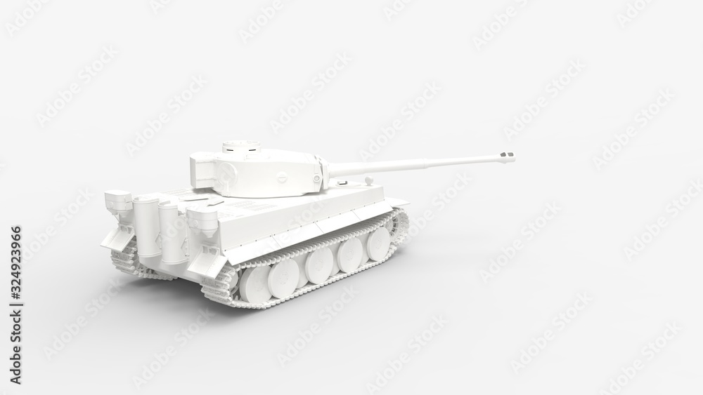 3d rendering of a computer generated model of a ww2 tank isolated Stock ...