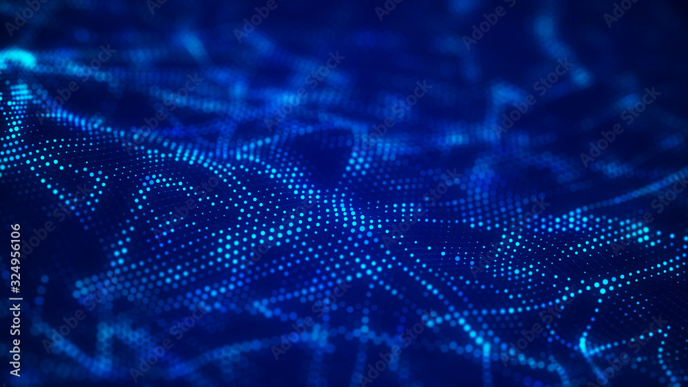 Abstract technology background. Artificial intelligence. Science ...