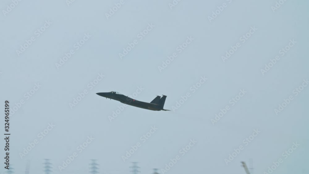 Kadena AB Okinawa Japan Feb 21 2020 Military aircraft taking off and on ...