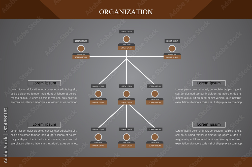 Organization Chart Infographics Stock Vector | Adobe Stock