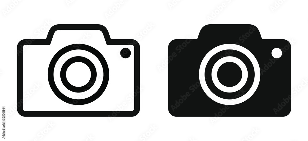 Camera Black And White Outline