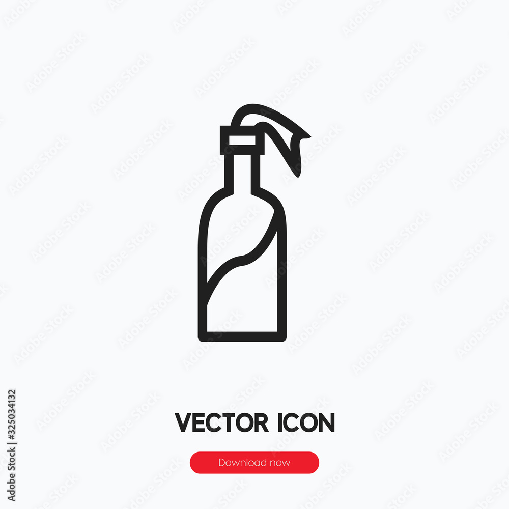 Molotov cocktail icon vector. Linear style sign for mobile concept and ...