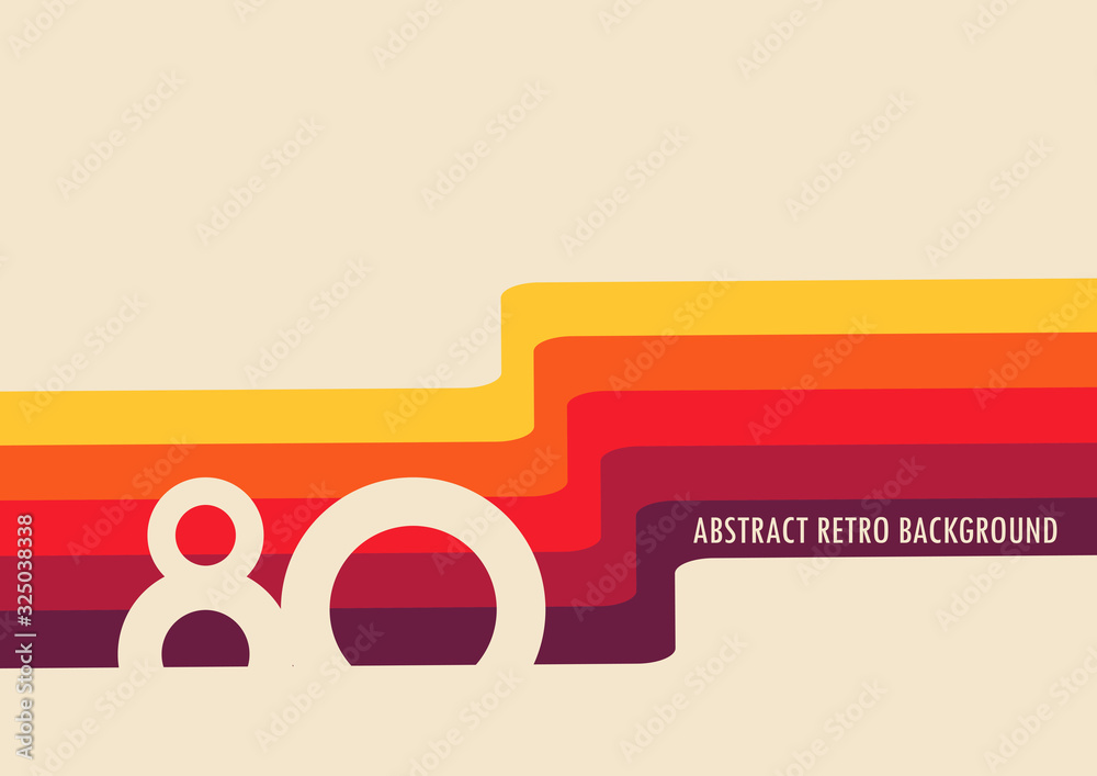 Abstract retro background back in the 80s Stock Vector | Adobe Stock