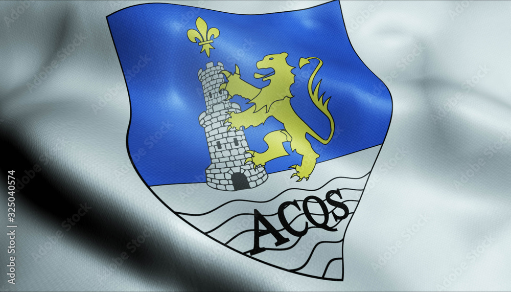 3D Waved France Coat of Arms Flag of Dax Stock Illustration | Adobe Stock