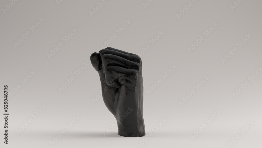 Black Raised Clenched Fist Anti Fascist Underside View Stock ...