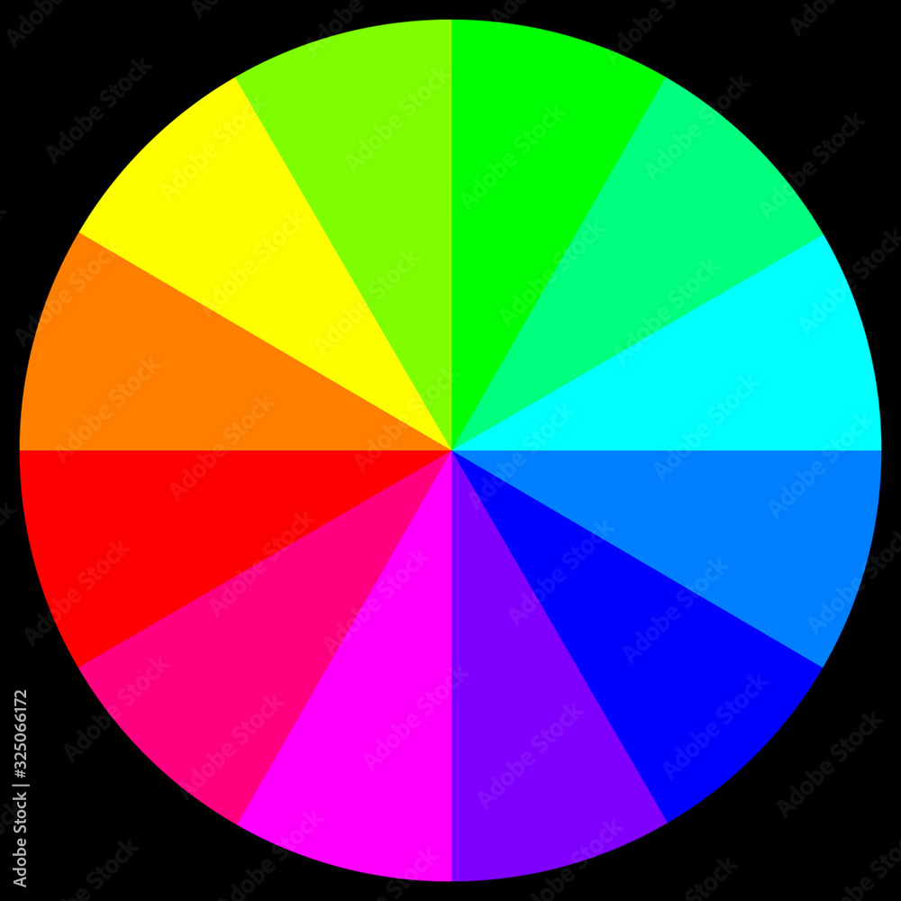 Color wheel, color models, color theory Stock Illustration | Adobe Stock