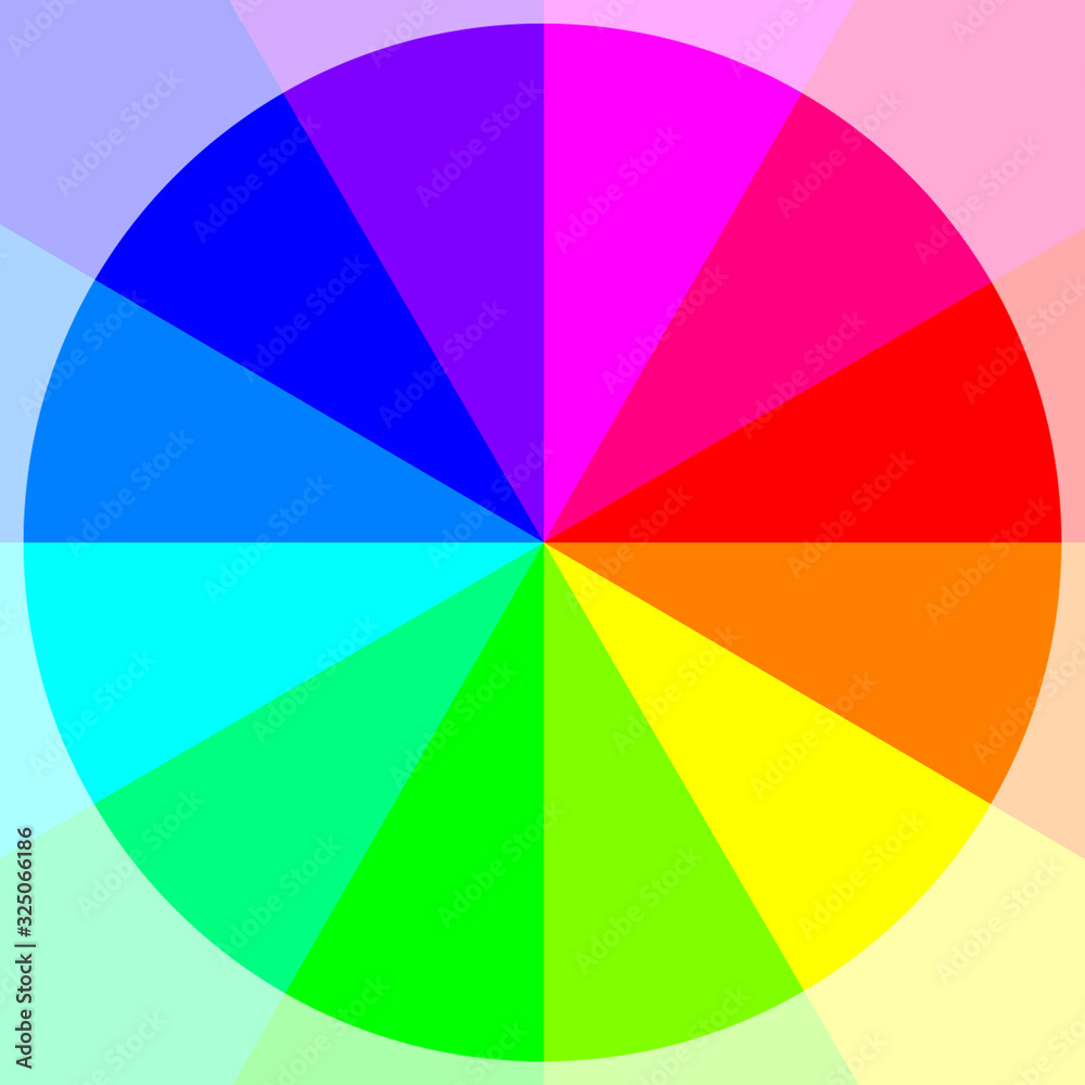 Color wheel, color models, color theory Stock Illustration | Adobe Stock