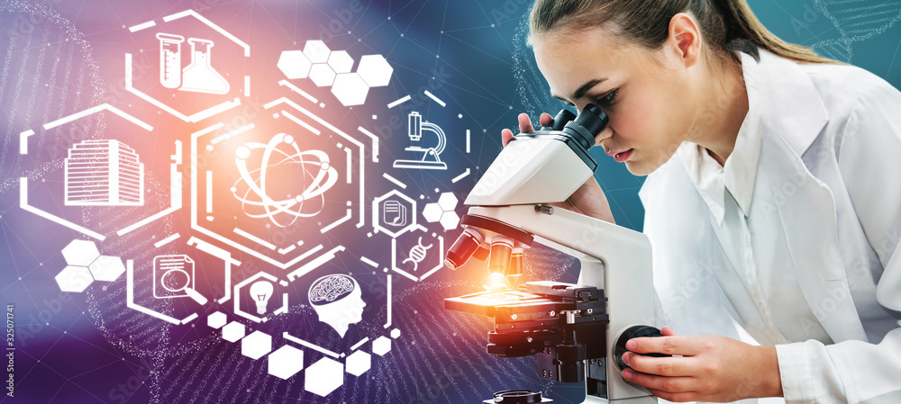 Medical Healthcare Research and Development Concept. Doctor in hospital ...