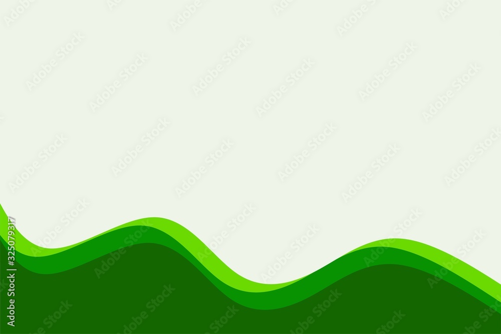 Simple Abstract Green Flow Wave Background Design Template Vector Stock ...